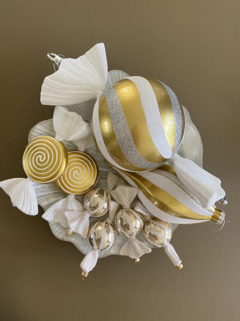 Julepynt - Slik - Guld - SÆT - 8 stk